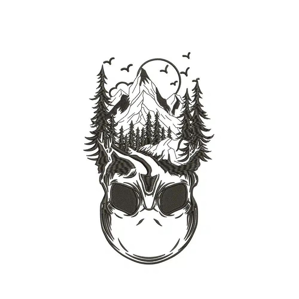 Skull Adventure Embroidery Design – Digital File For Machine Embroidery ...