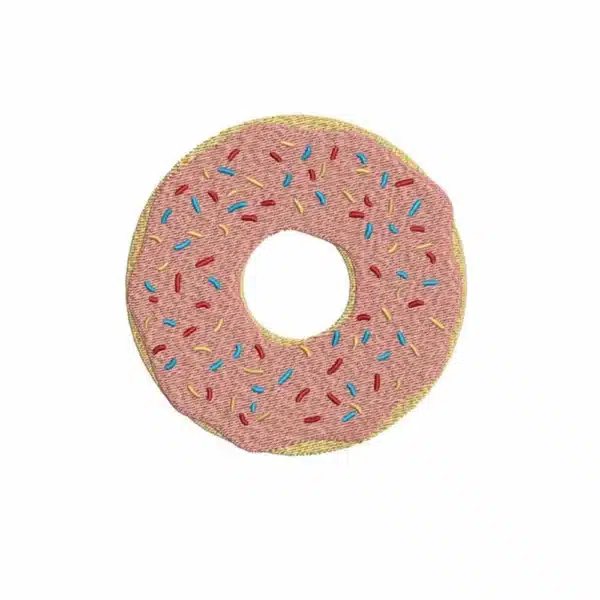 Donut with Sprinkles Machine Embroidery Design | Sweet Food Embroidery ...