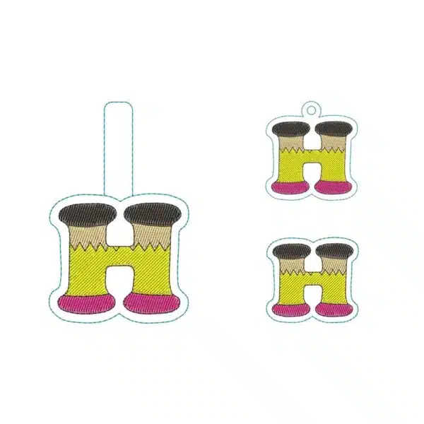 School Alphabet H Keyfob - Sarastockdesigns