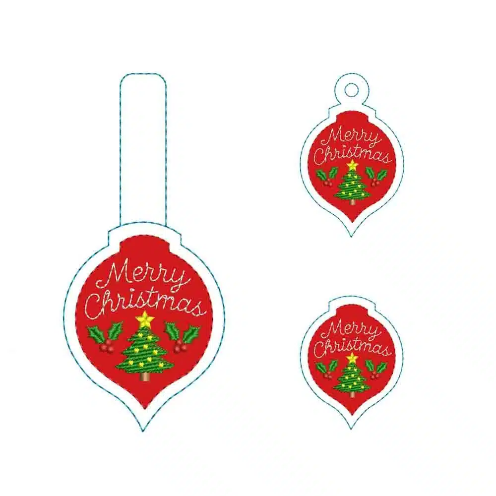 Merry Christmas Keyfob - Sarastockdesigns